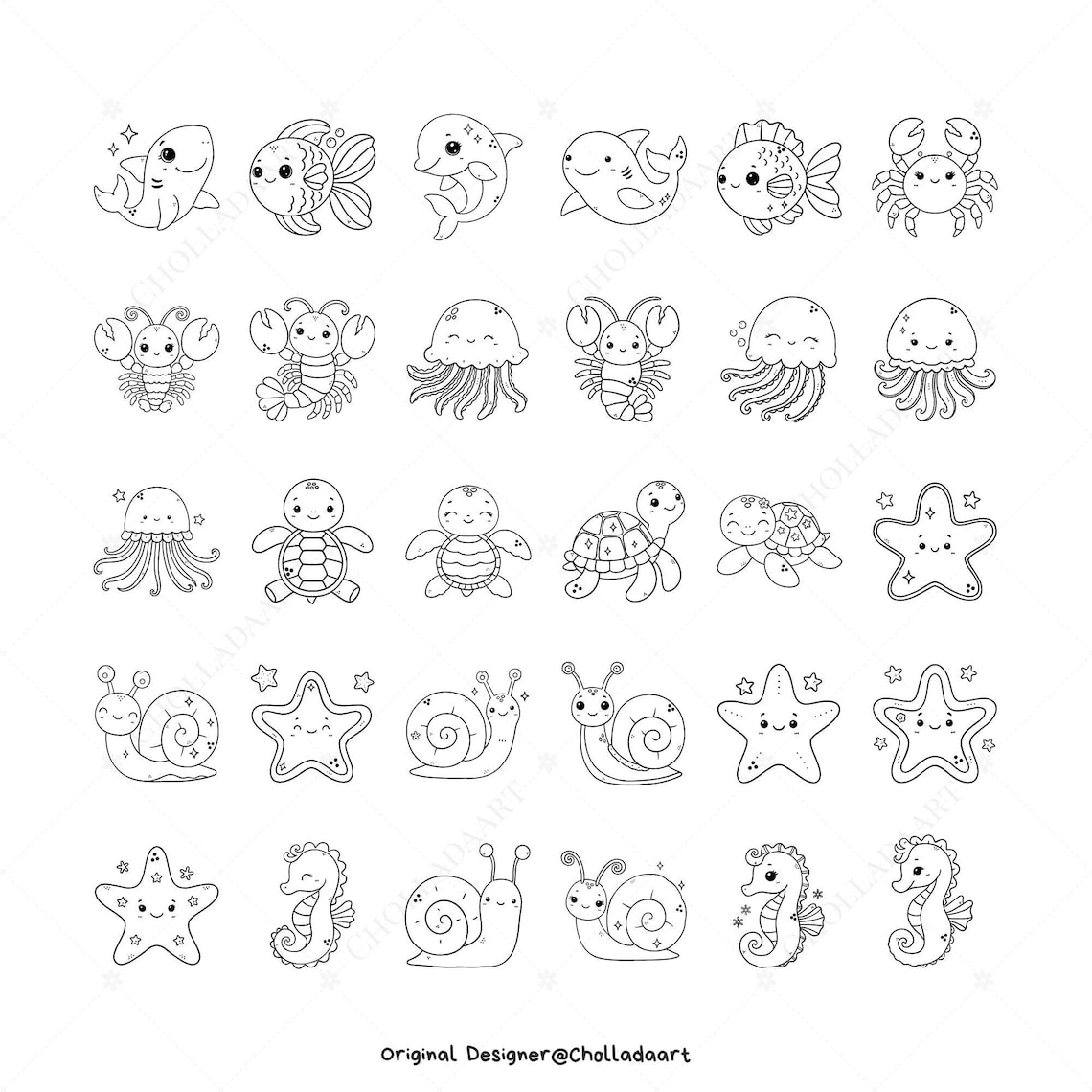 Under the Sea SVG Bundle, Under the Sea Clipart, Sea Animal Doodle SVG ...