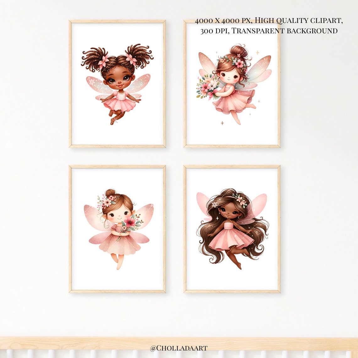 Fairies and Flowers Clipart, Watercolor Fairy, Fairy Garden Png, Fairy ...
