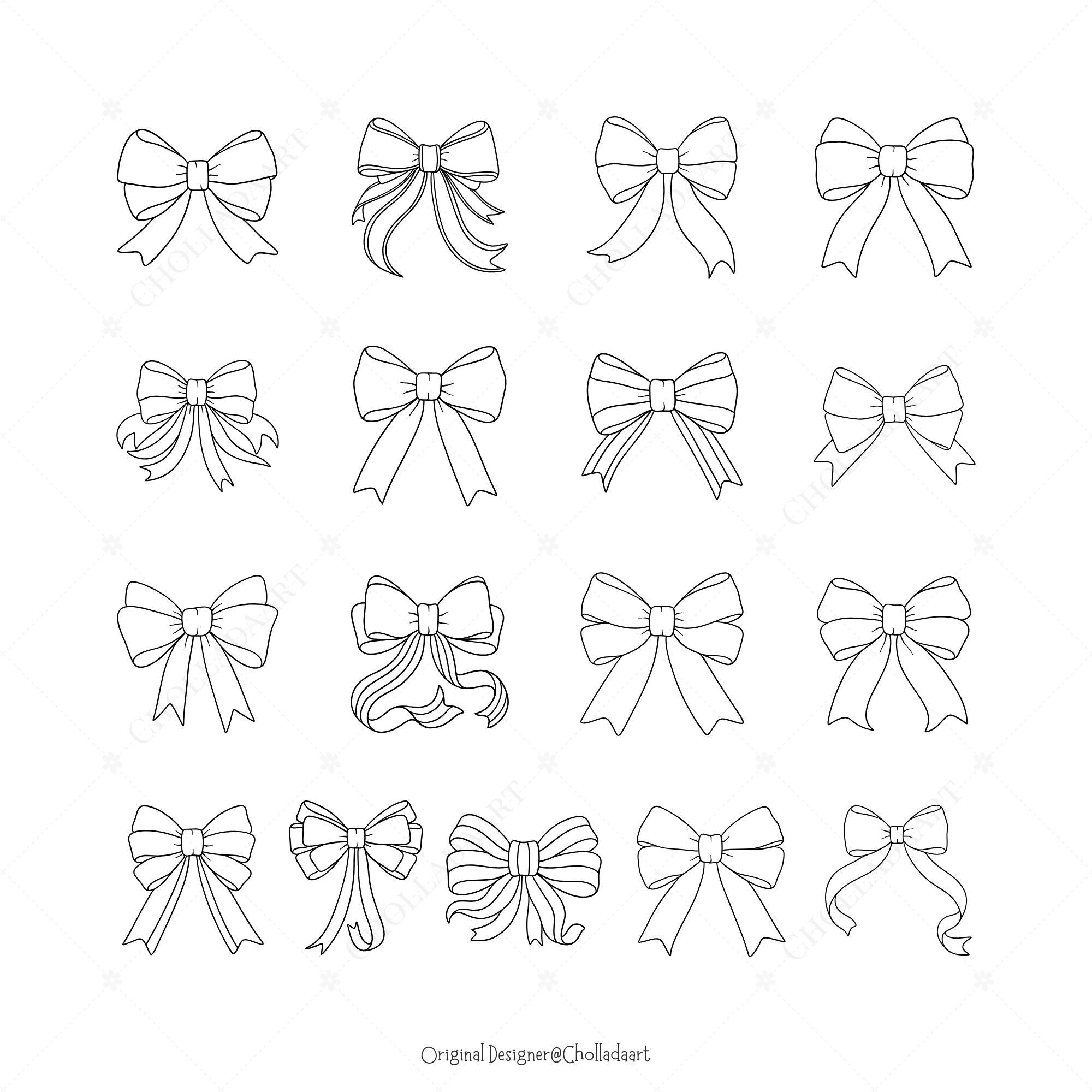 Coquette Ribbon Bow SVG Bundle, Ribbon Bow Svg, Bow Svg, Coquette Bow ...