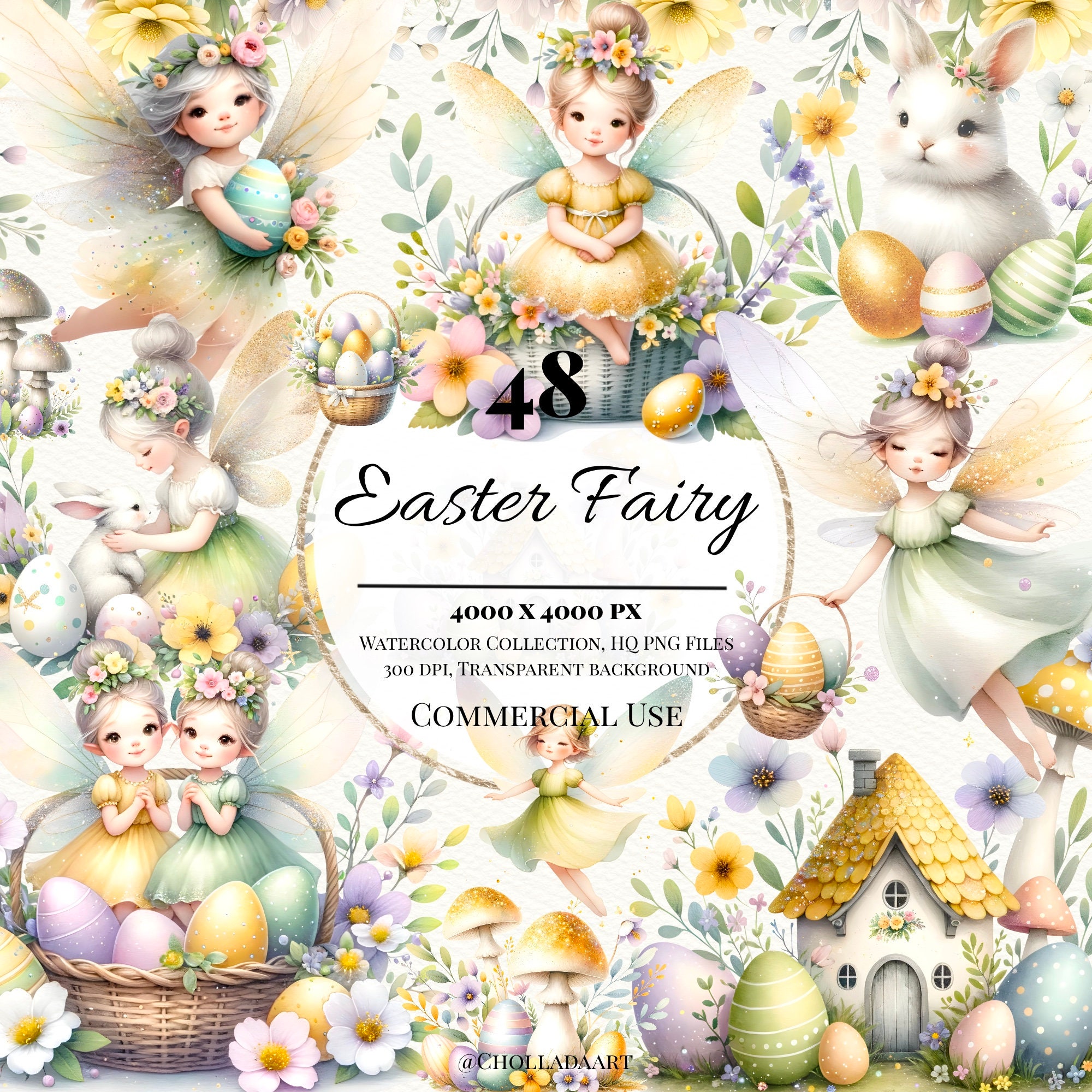 Watercolor Fairy, Fairy Garden Png, Fairy Png, Cute Fairy, Easter Fairy ...