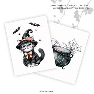 Watercolor Halloween Animals Clipart, Halloween Animal PNG, Cute ...