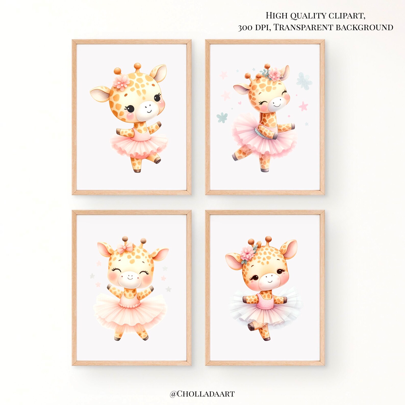 Watercolor Giraffe Clipart, Giraffe Clipart, Cute Giraffe Clipart, Baby ...