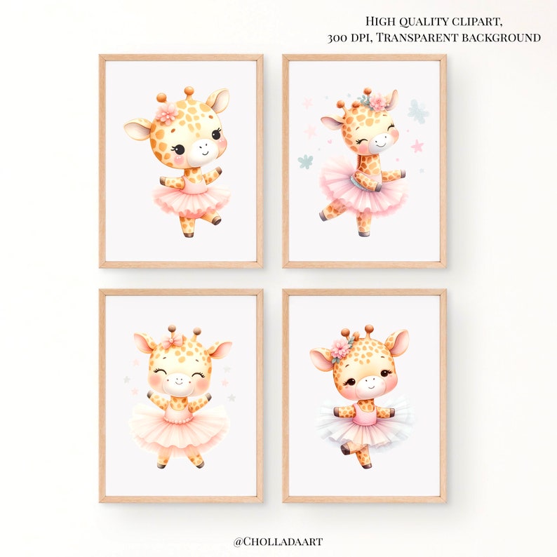 Watercolor Giraffe Clipart, Giraffe Clipart, Cute Giraffe Clipart, Baby ...