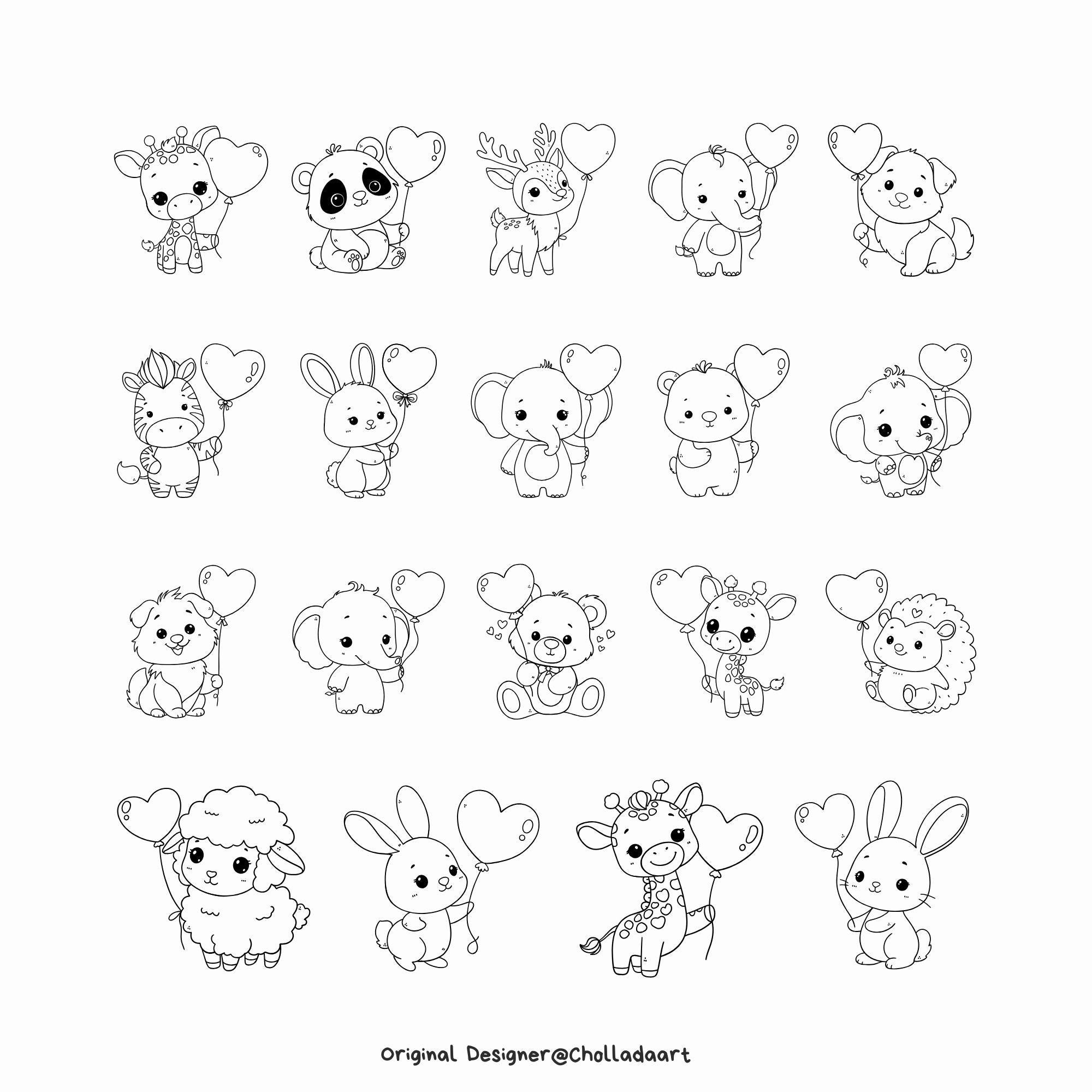 Valentine Animal SVG Bundle, Valentine Animal SVG, Animal Valentine Svg ...