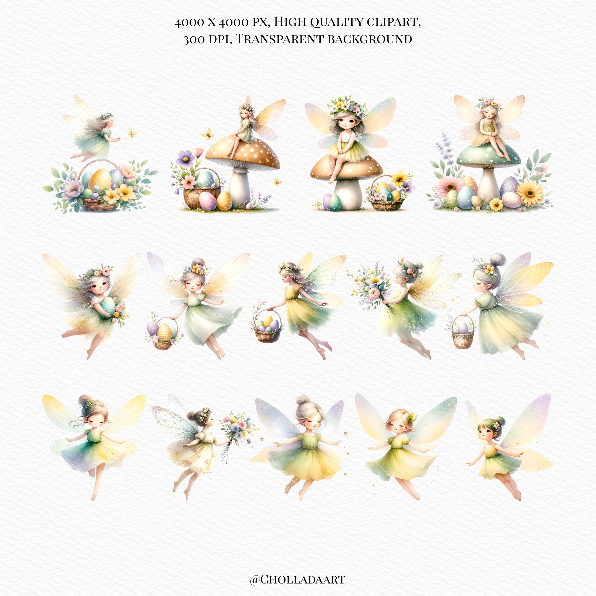Watercolor Fairy, Fairy Garden Png, Fairy Png, Cute Fairy, Easter Fairy ...