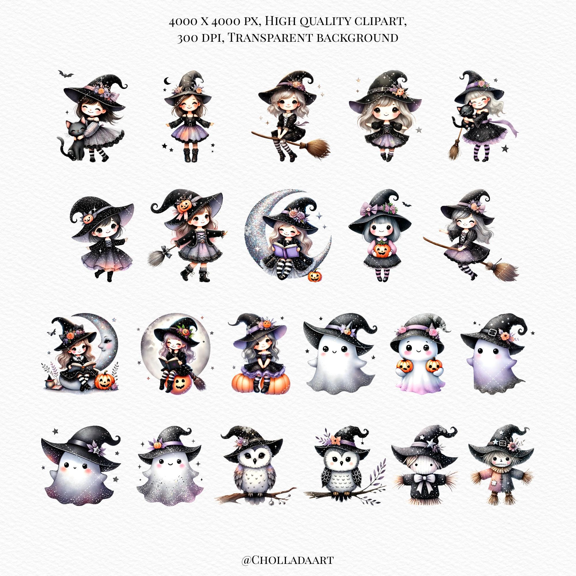 Watercolor Halloween Clipart, Halloween Clipart, Cute Halloween ...