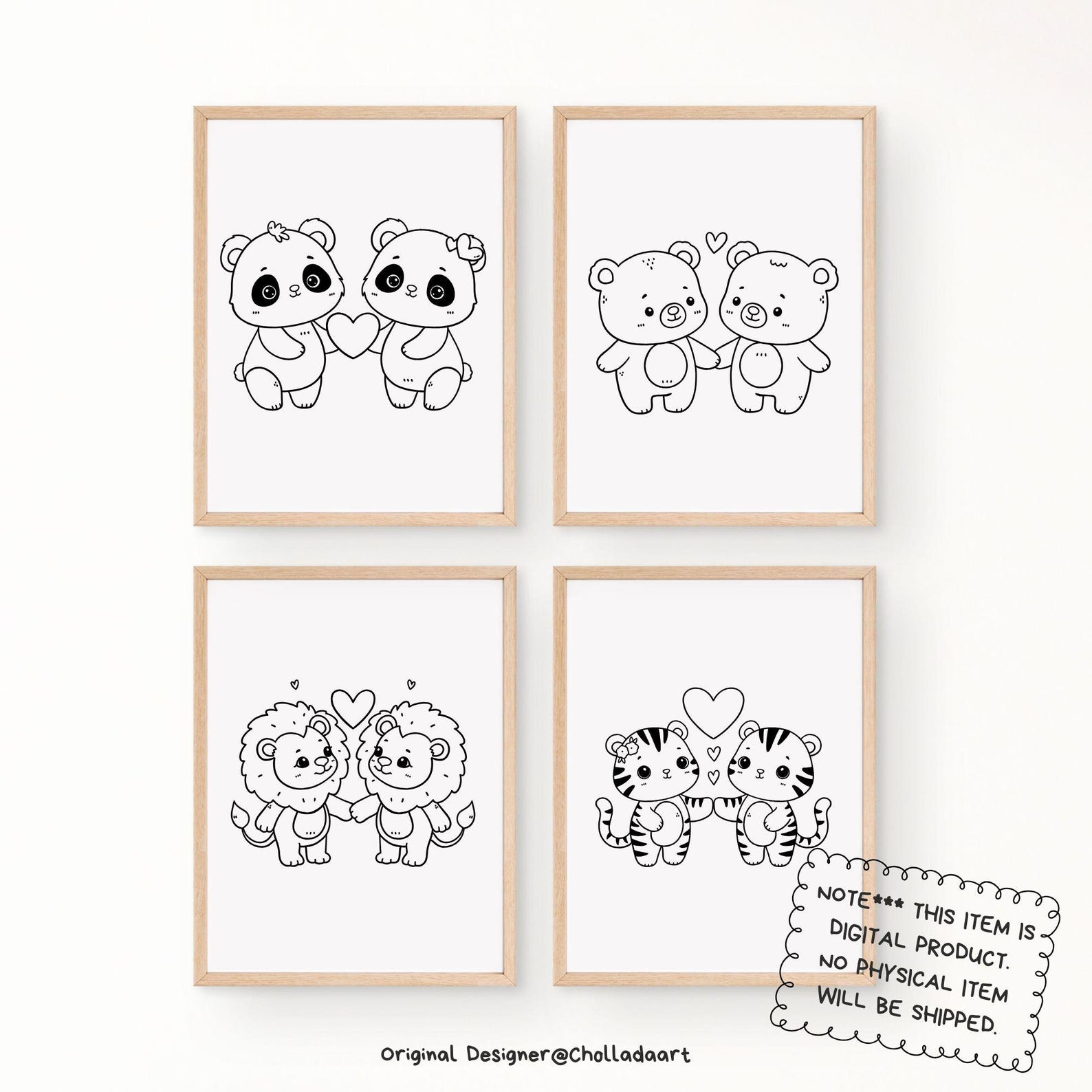 Couple Animal SVG Bundle, Animal SVG Bundle, Doodle Animal Clipart ...