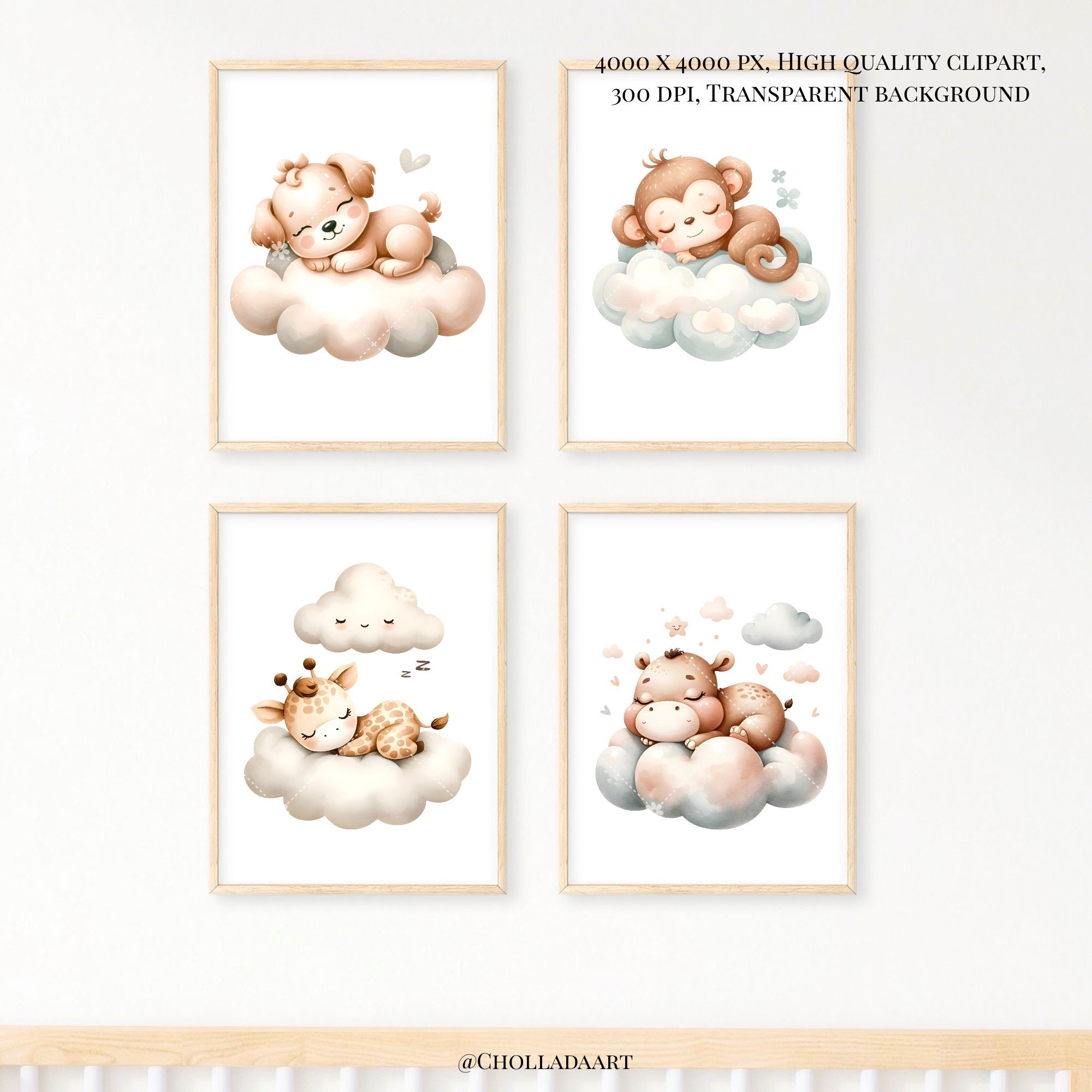 Watercolor Sleeping Animals Clipart, Sleeping Animals PNG, Sleepy ...