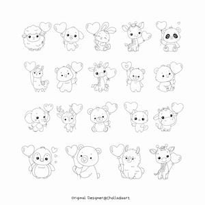 Valentine Animal SVG Bundle, Valentine Animal SVG, Animal Valentine Svg ...