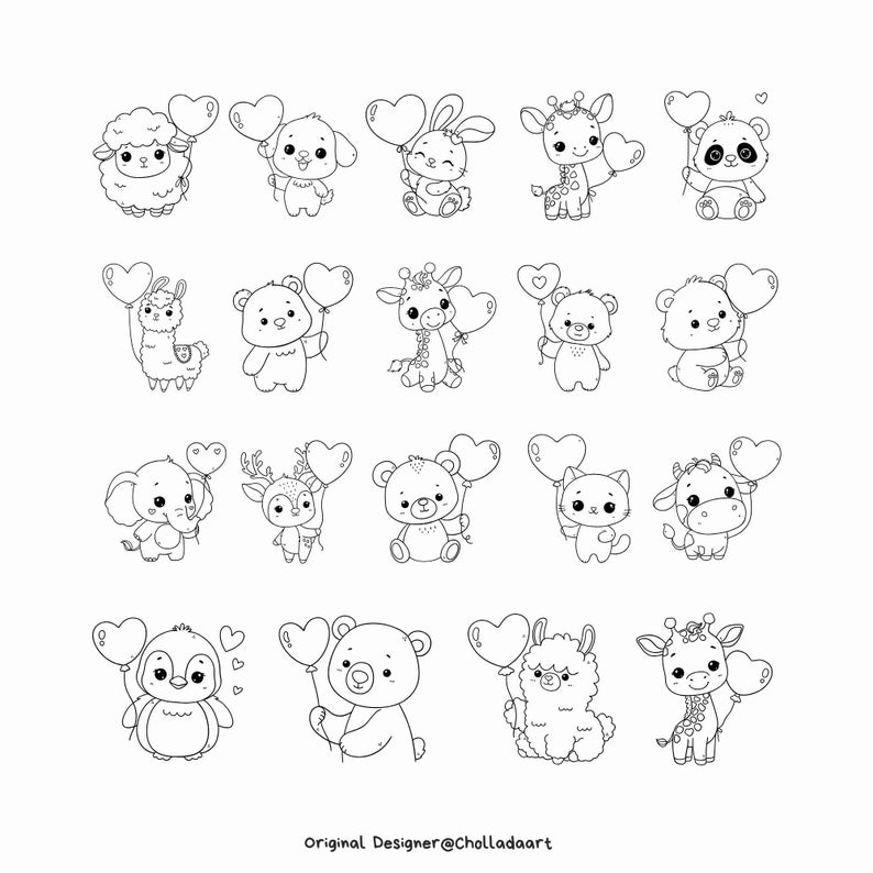 Valentine Animal SVG Bundle, Valentine Animal SVG, Animal Valentine Svg ...