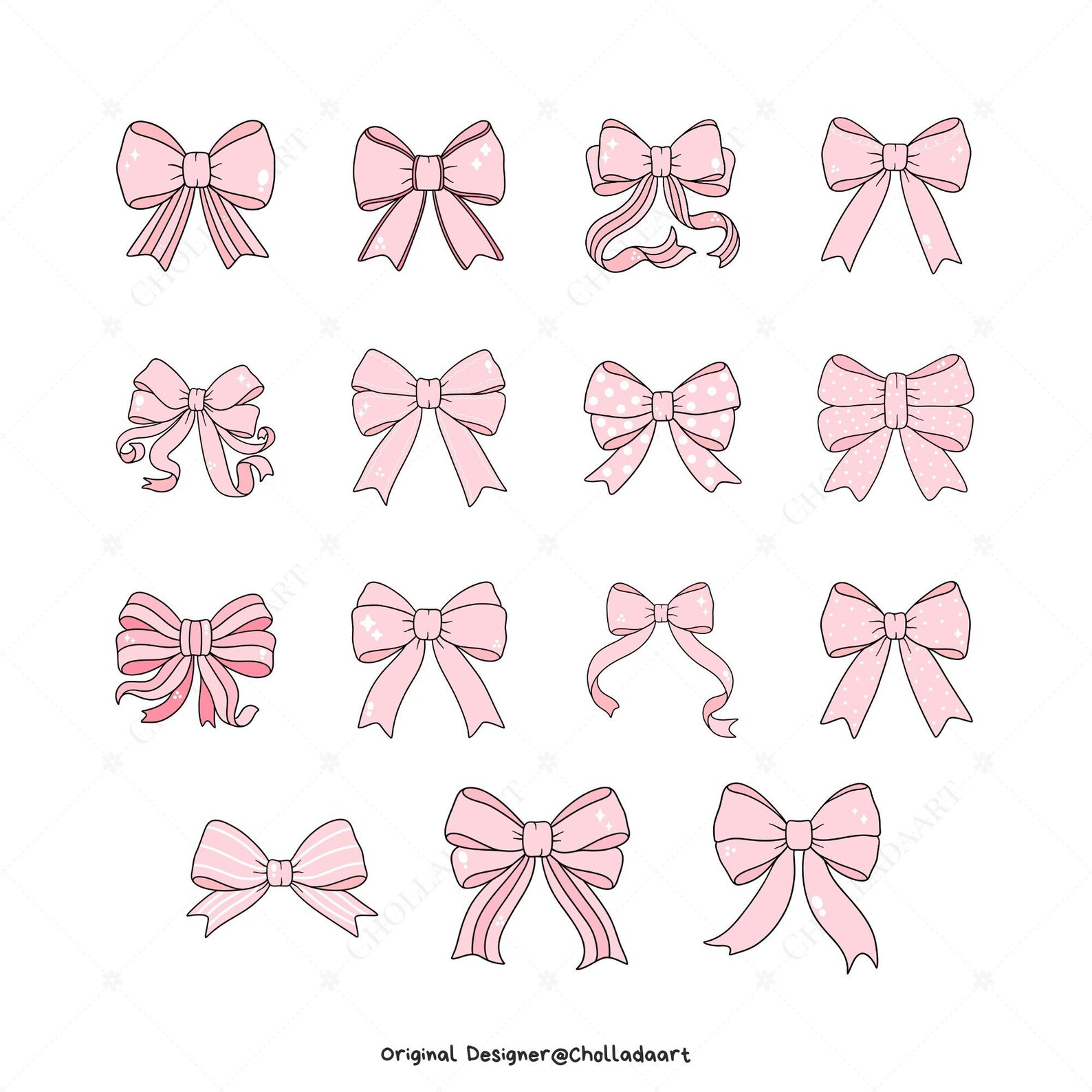 Coquette Ribbon Bow Clipart, Pink Bow Png, Bow Clipart, Coquette Bow ...