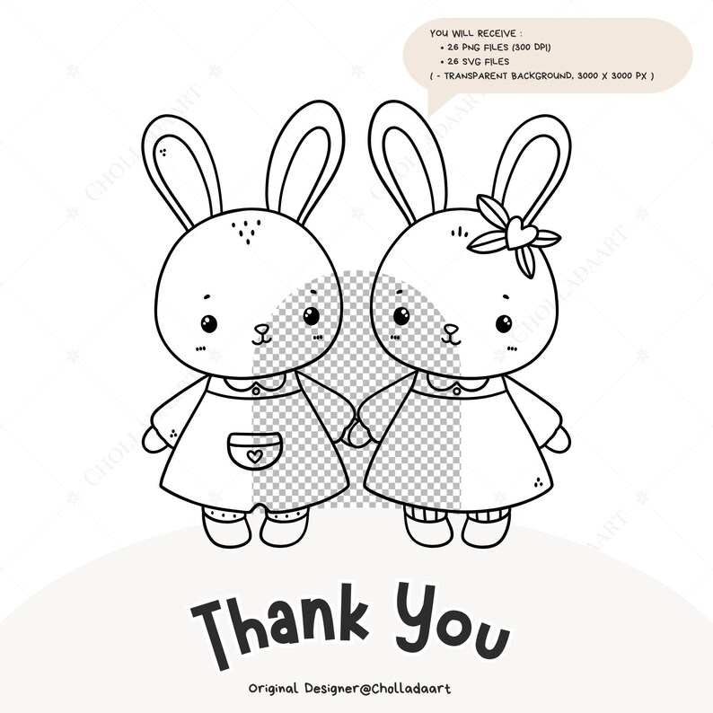 Couple Bunny SVG Bundle, Bunny Svg, Rabbit SVG, Romantic Bunny Clipart ...