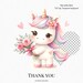 Unicorn Valentines Clipart, Cute Unicorn Clipart, Watercolor Valentines ...