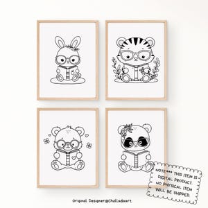 Animal Reading Book SVG Bundle, Animal Book Lover Svg Bundle, Animal ...