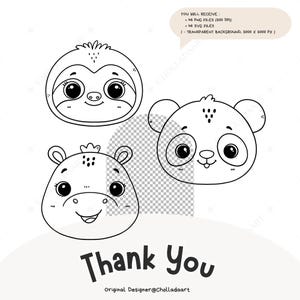 Animal Face SVG Bundle, Animal Face Outline SVG, Animal Head SVG ...