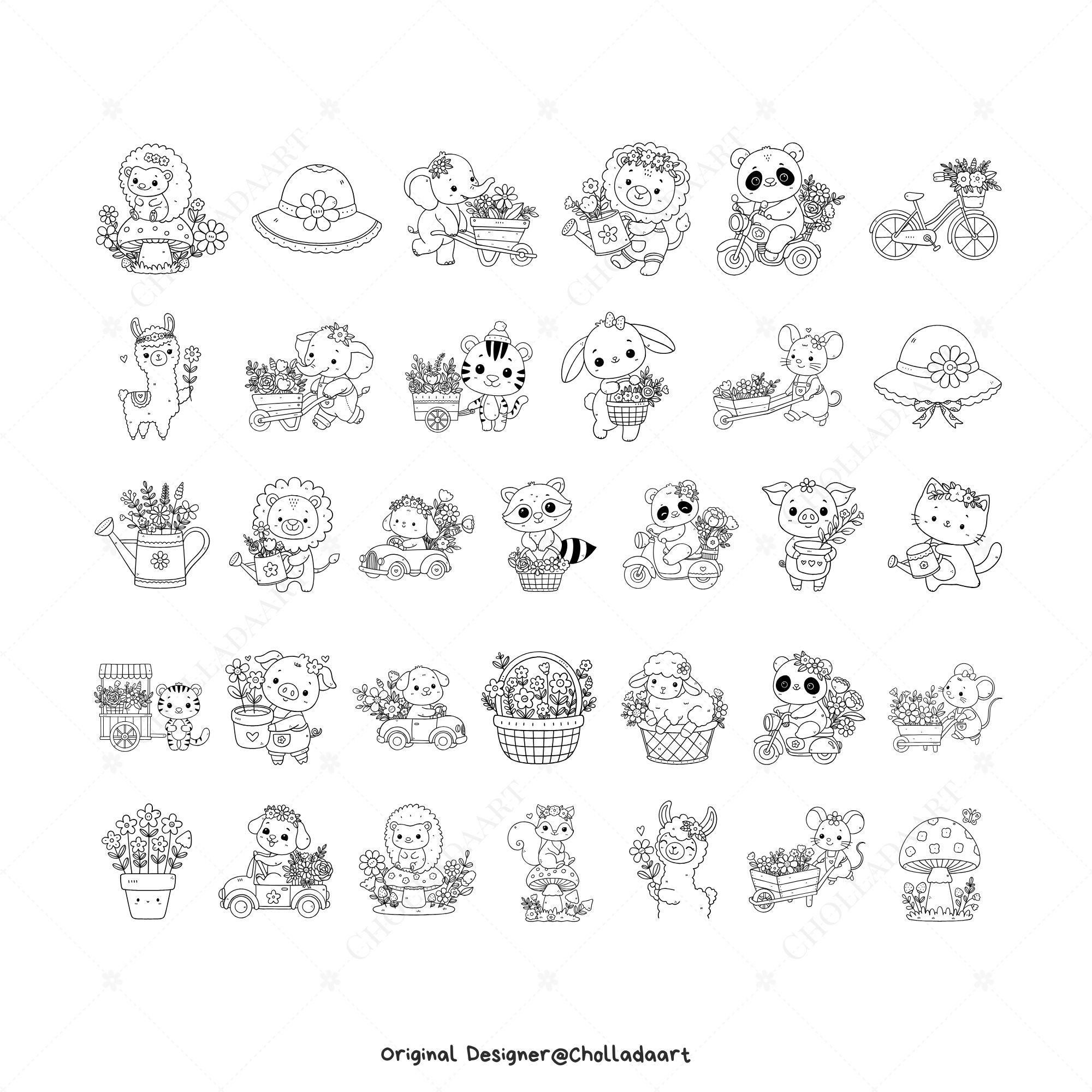 66 Spring Animal SVG Bundle, Spring Animal Clipart, Spring SVG, Spring ...