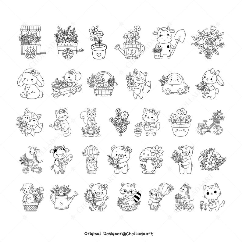 66 Spring Animal SVG Bundle, Spring Animal Clipart, Spring SVG, Spring ...