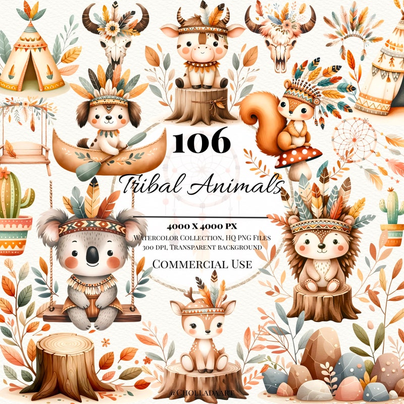 Tribal Clipart - Etsy