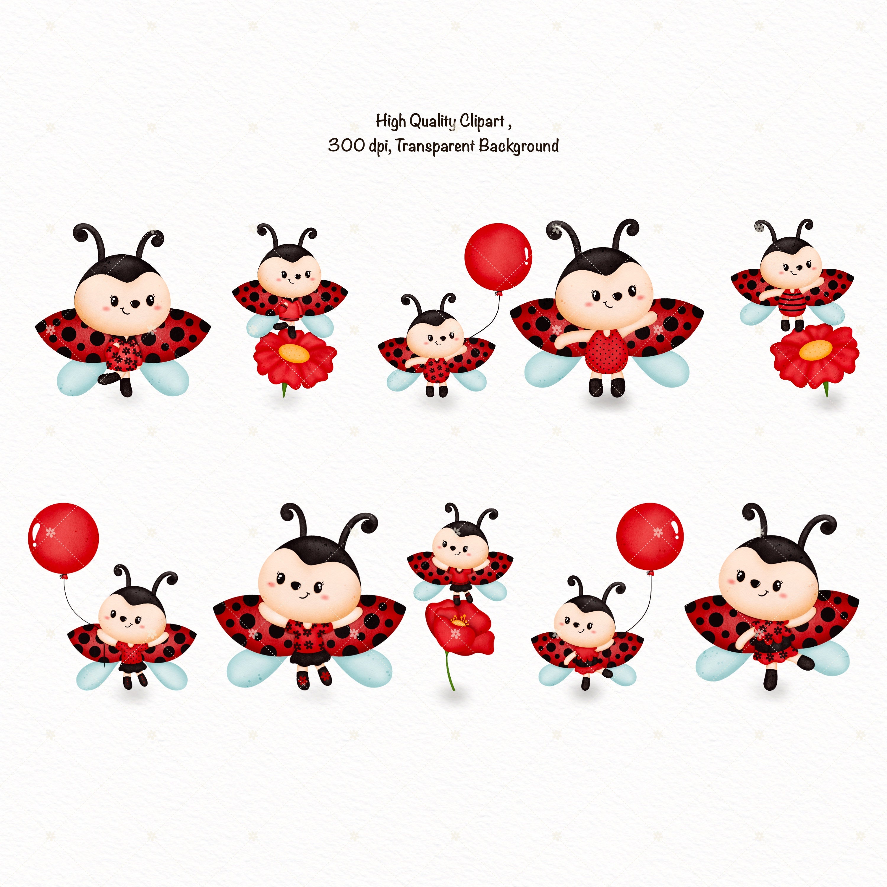 Watercolor Ladybug Clipart Watercolor Cute Ladybug Clipart - Etsy