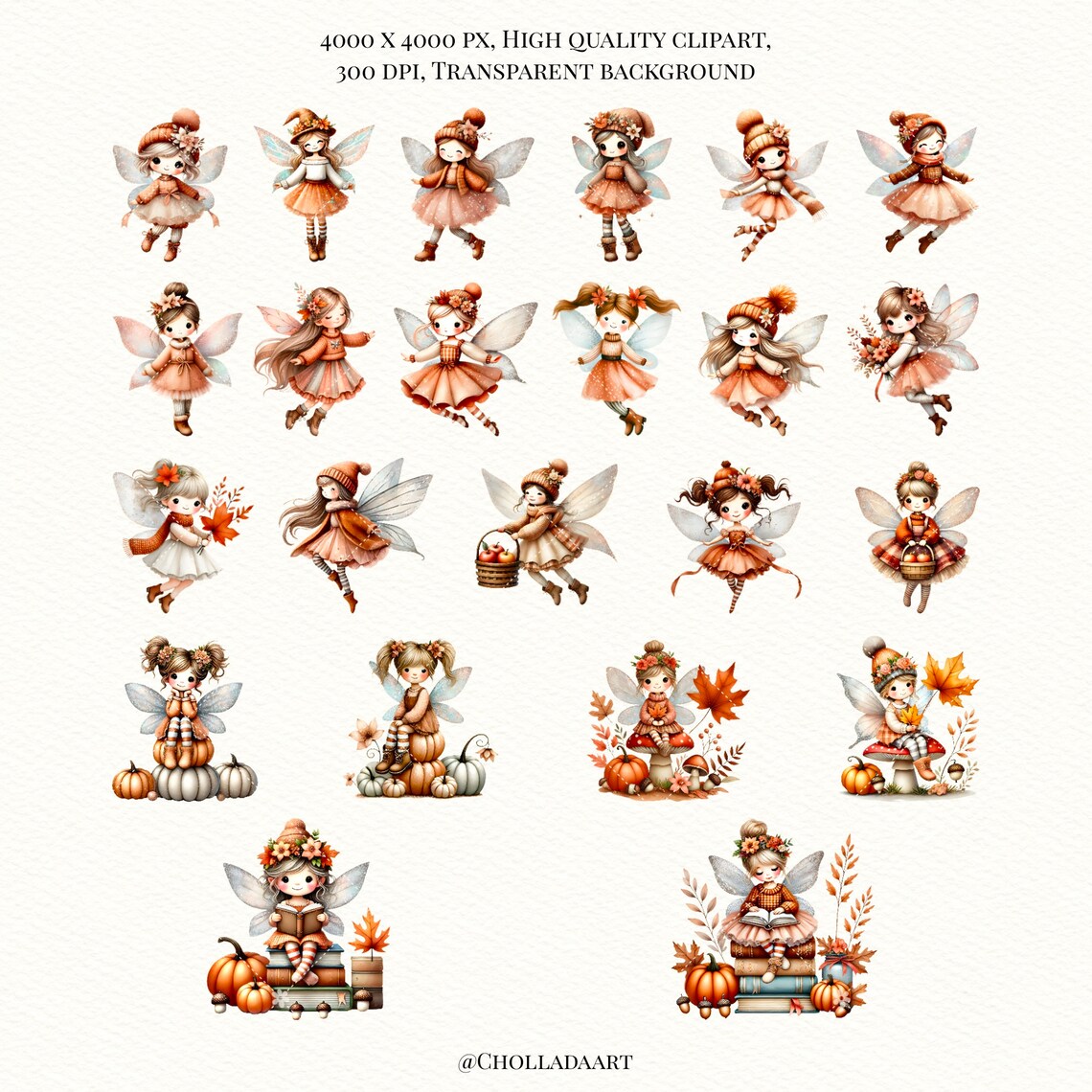 Watercolor Fall Fairies Clipart, Fall Fairy Clipart, Fairy Clipart ...