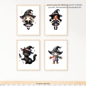 Watercolor Halloween Clipart, Halloween Clipart, Cute Halloween ...