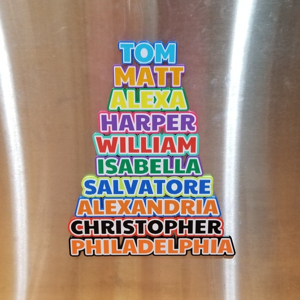 3d Printed Name Magnets - Etsy