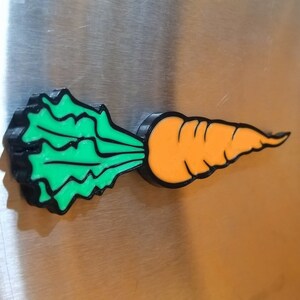 3D Printed Carrot Refrigerator Magnet - Etsy