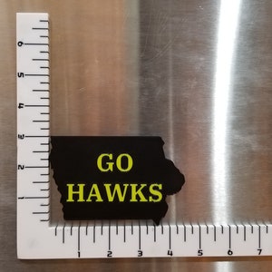 3D Printed State of Iowa Go Hawks Refrigerator Magnet - Etsy