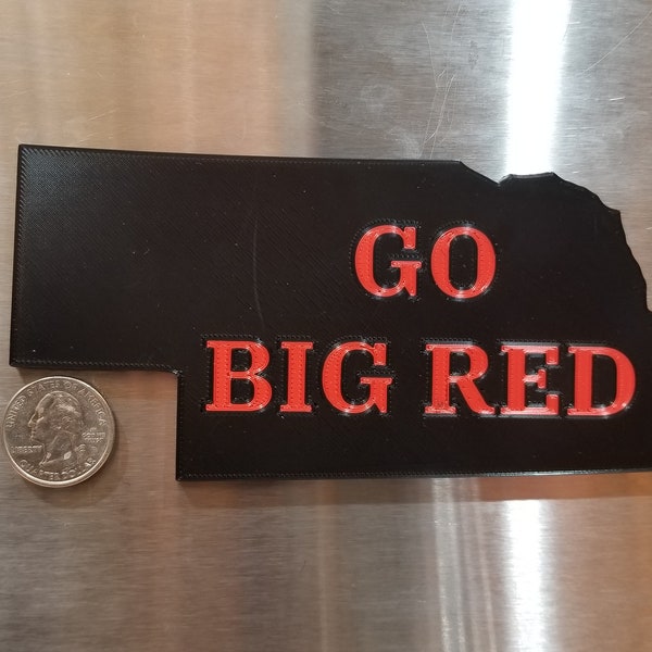 3d Printed Go Big Red - Etsy