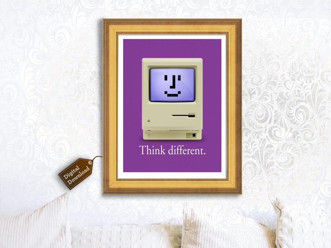 Vintage Classic Macintosh 'think Different' Poster - High-quality ...