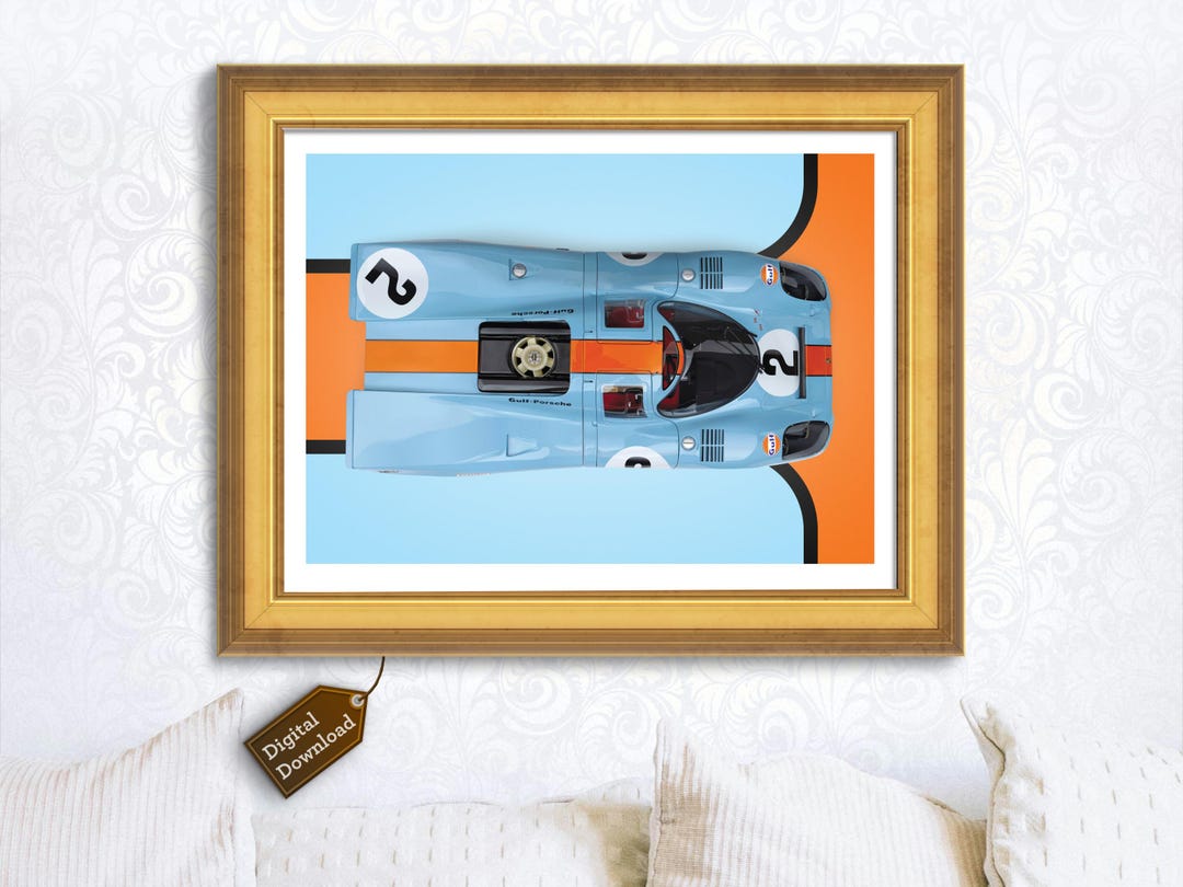 Photorealistic Porsche 917K Digital Download Poster – Gulf Racing Car ...