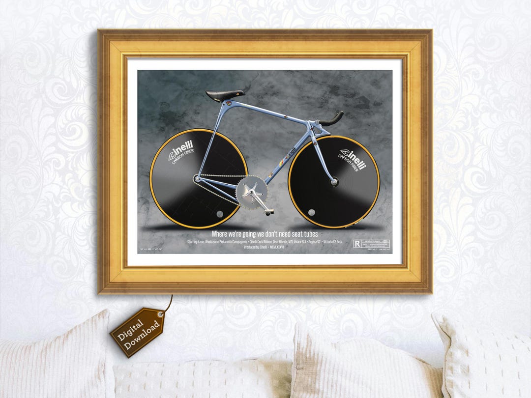 1987 Cinelli Laser Rivoluzione Pista Track Bike Poster – Premium 300DPI ...