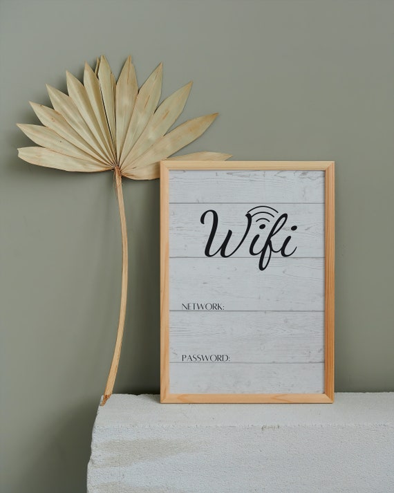 Rustic Wifi Password Printable Sign Digital Download - Etsy Canada