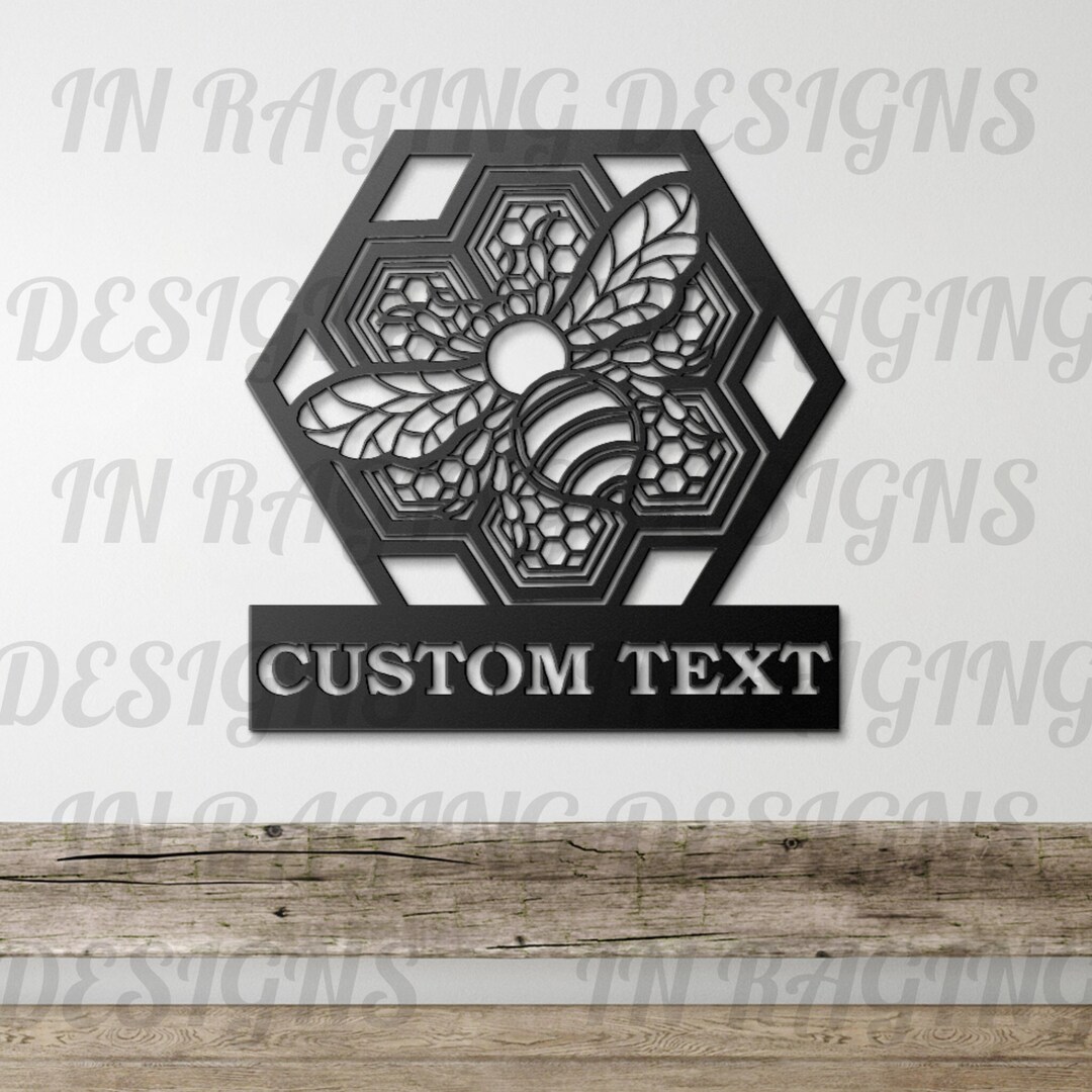 Personalized Custom Bee Sign, 18 Gauge Beekeeper Sign, Custom Backyard ...