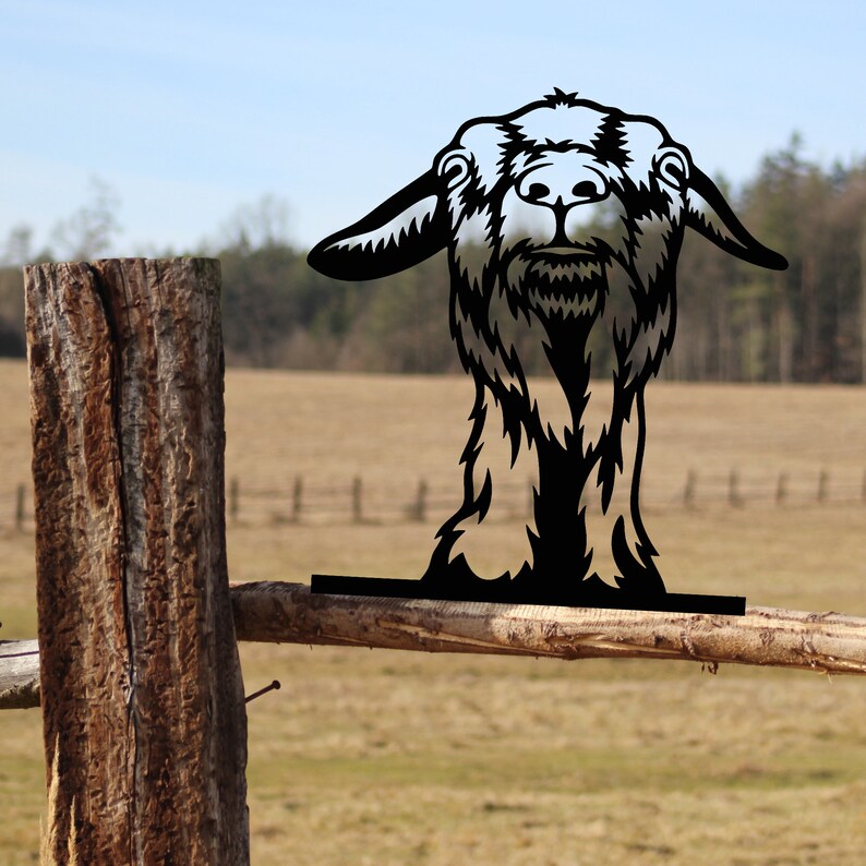 Goat Metal Art Metal Goat Décor Outdoor Décor Cute Goat - Etsy