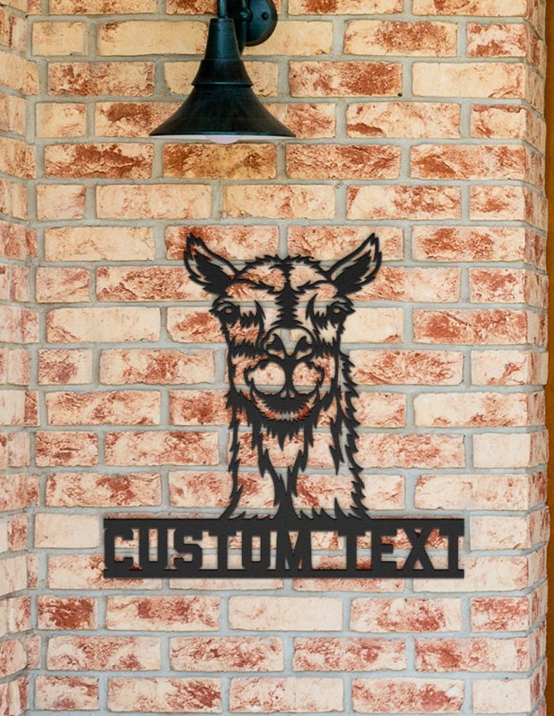 Personalized Alpacas Ranch Sign Custom Metal Lama Sign Farm - Etsy