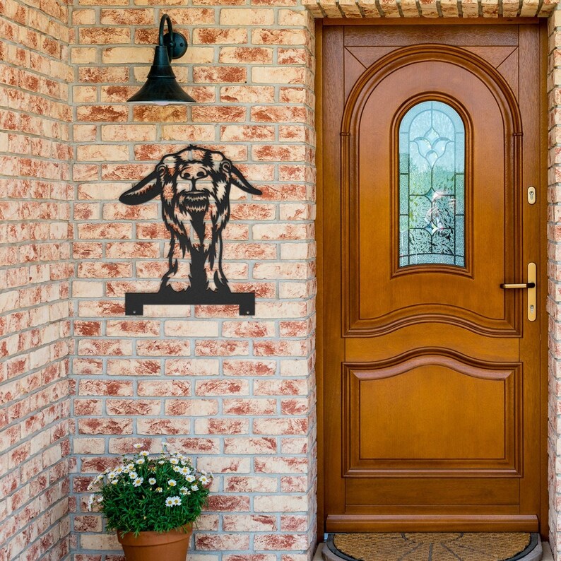 Goat Metal Art Metal Goat Décor Outdoor Décor Cute Goat - Etsy