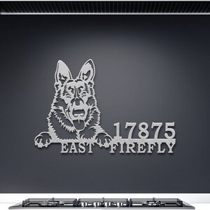 Custom German Shepherd Address Sign, Personalized Welcome German ...