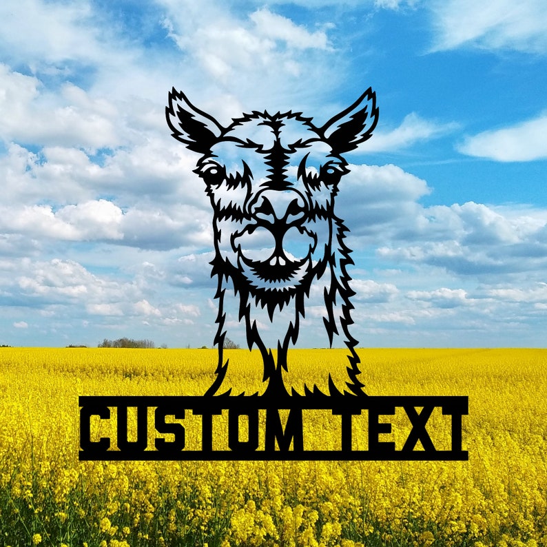 Personalized Alpacas Ranch Sign Custom Metal Lama Sign Farm - Etsy