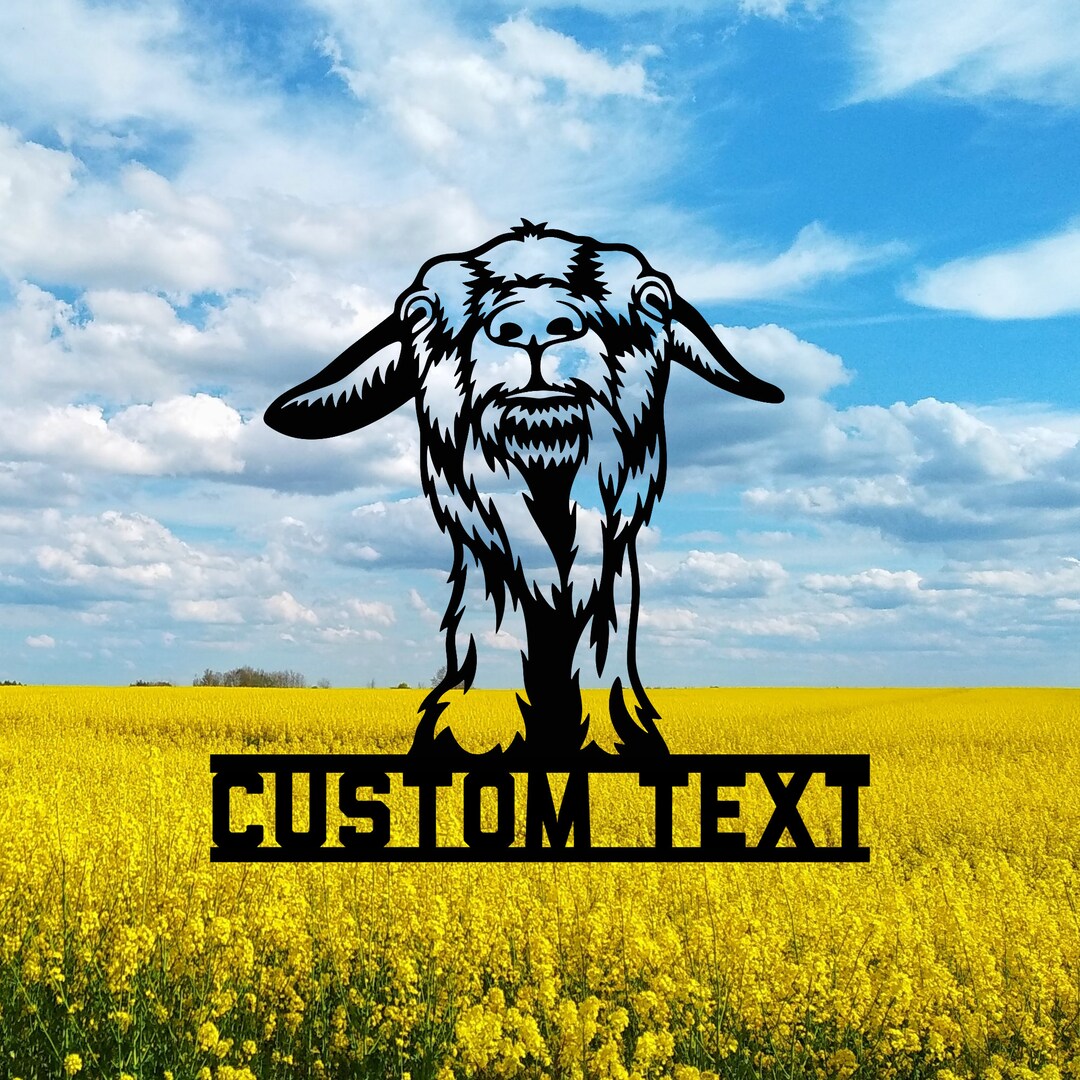 Goat Farm Sign, Goat Ranch Metal Sign, Custom Goat Sign, Goat Metal ...