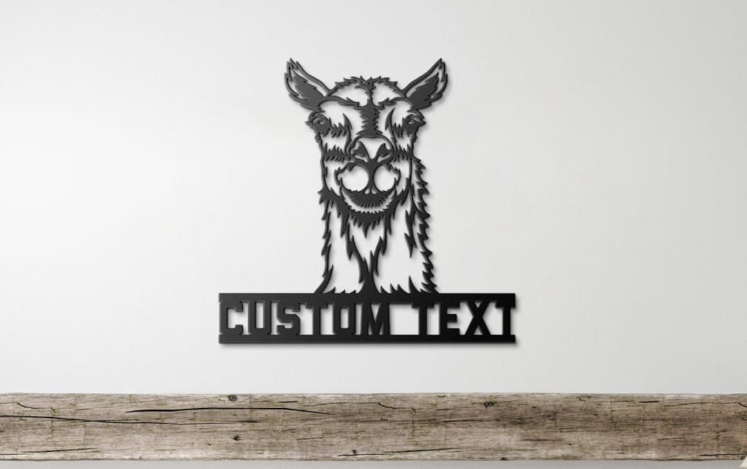 Personalized Alpacas Ranch Sign, Custom Metal Lama Sign Farm Sign ...