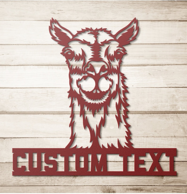 Personalized Alpacas Ranch Sign Custom Metal Lama Sign Farm - Etsy