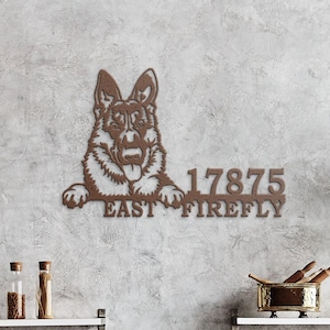 Custom German Shepherd Address Sign, Personalized Welcome German ...