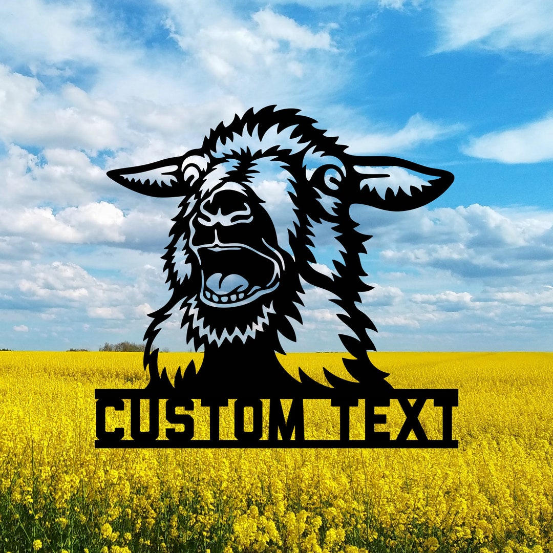 Sheep Farm Sign, Sheep Ranch Metal Sign, Custom Lamb Sign, Ram Metal ...