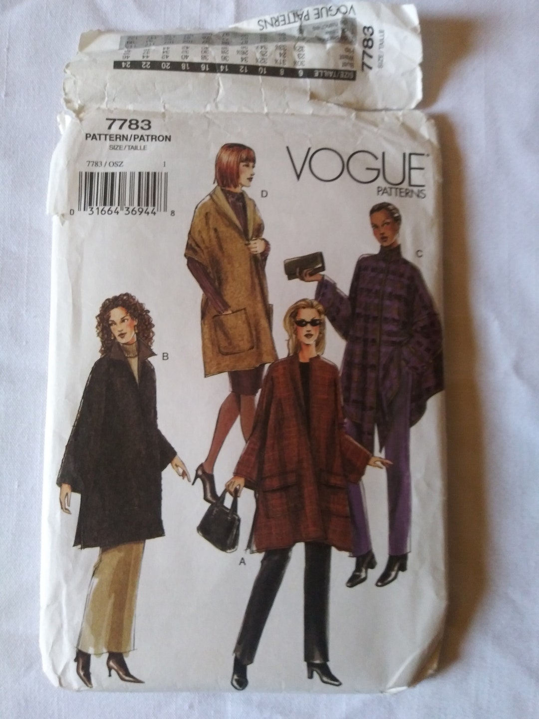 Vogue Pattern Cape and Shawl - Etsy