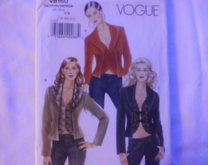 Vogue Sewing Pattern for Womens Jacket, Vogue 9341, Wrap Jacket, Loose ...