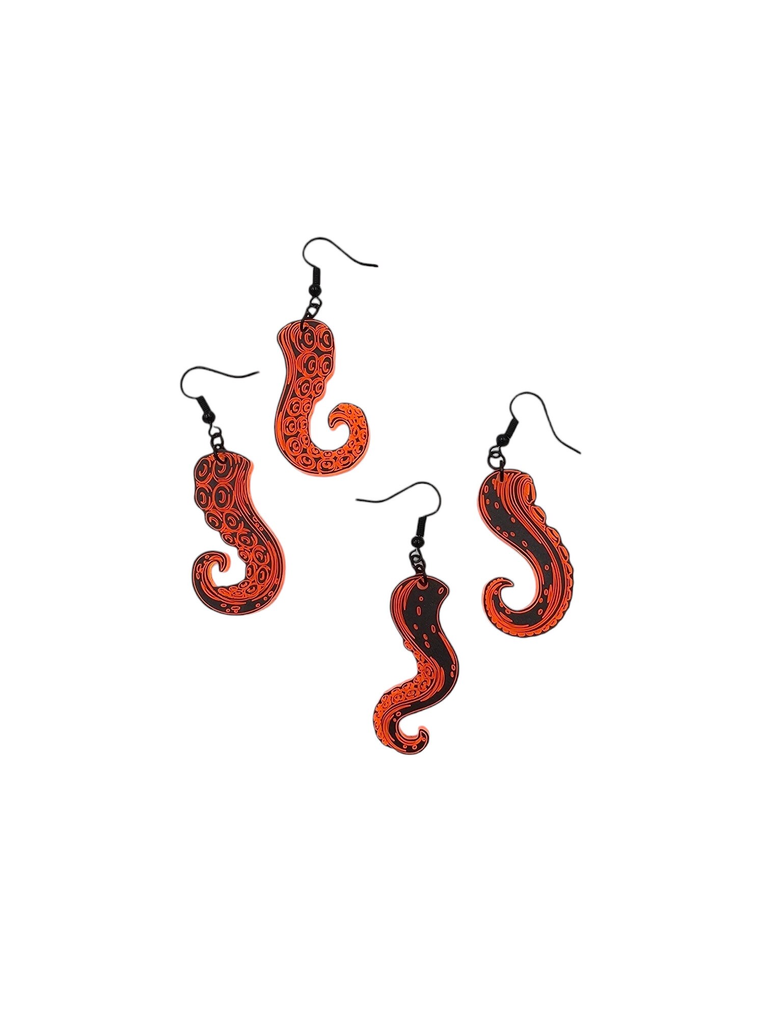 DIGITAL Octopus Tentacle Earrings Bundle Set of 12 Tentacles Dangle ...