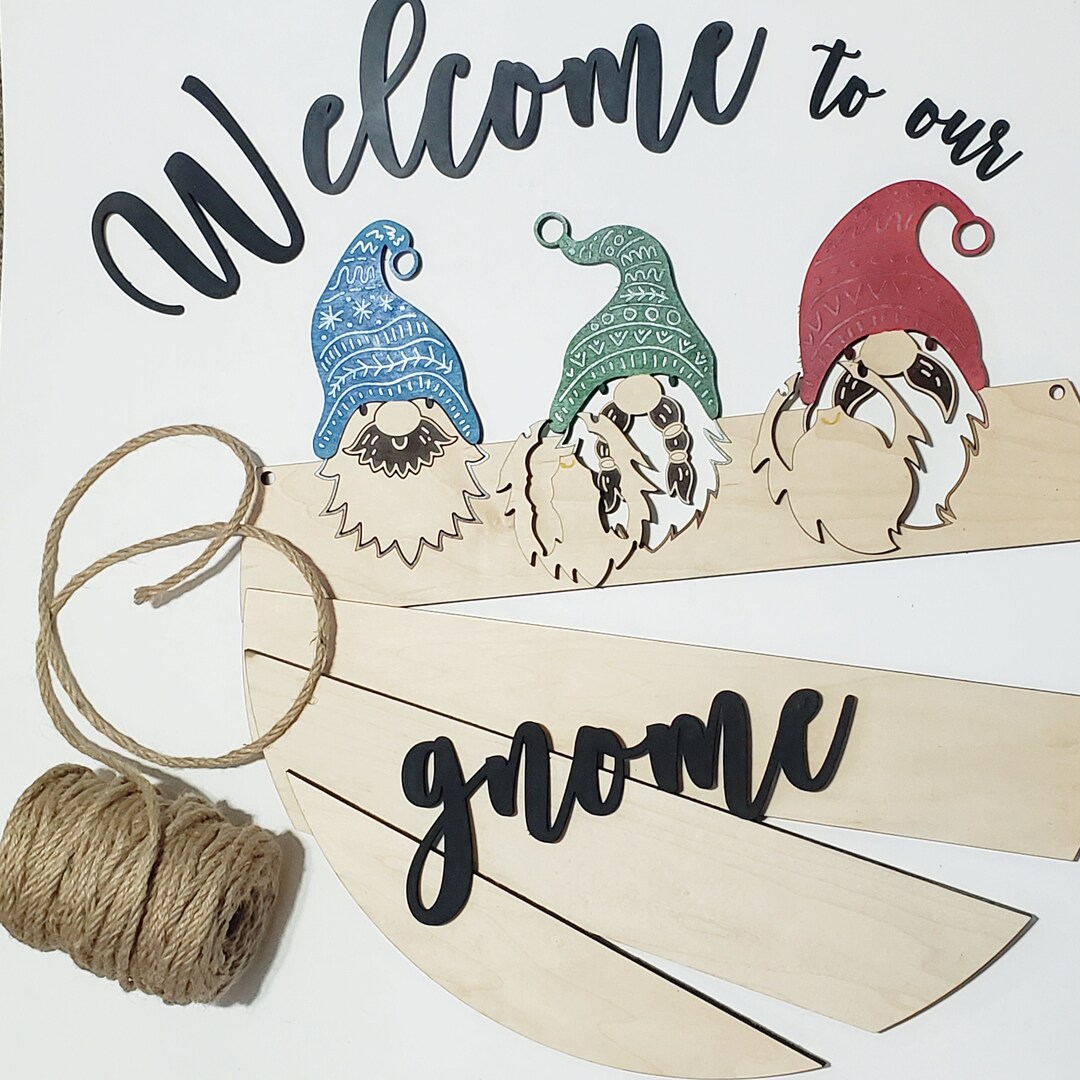 DIGITAL Welcome to Our Gnome Sign - Etsy