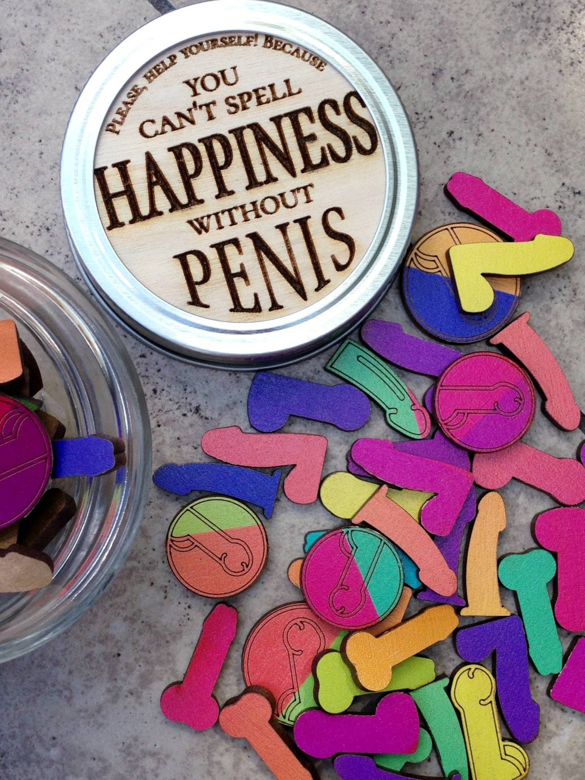 DIGITAL Mature Can't Spell Happiness Without Penis Jar - Etsy