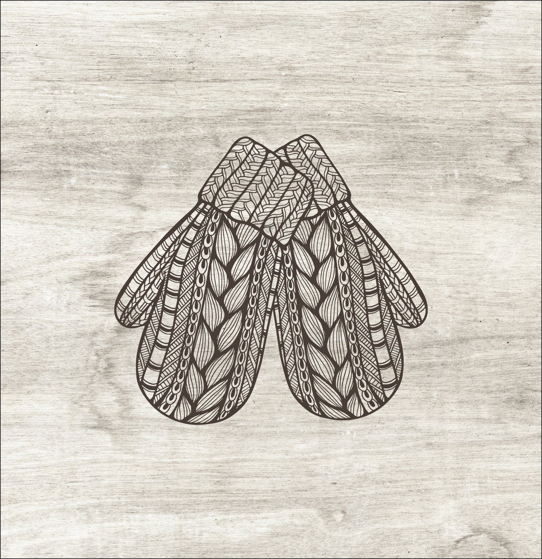 DIGITAL Holiday Mittens Laser File - Etsy